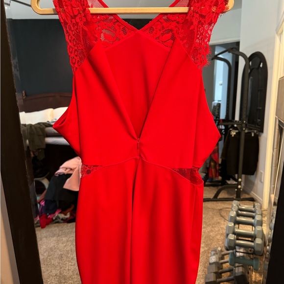 Express | Dresses | Xl Red Express Lace Dress | Poshmark